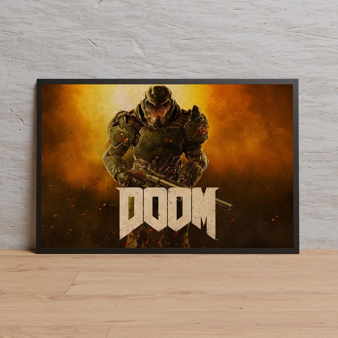 Doom Game Poster Wall Art Kraft Paper Print Retro Poster Wall Decor ...