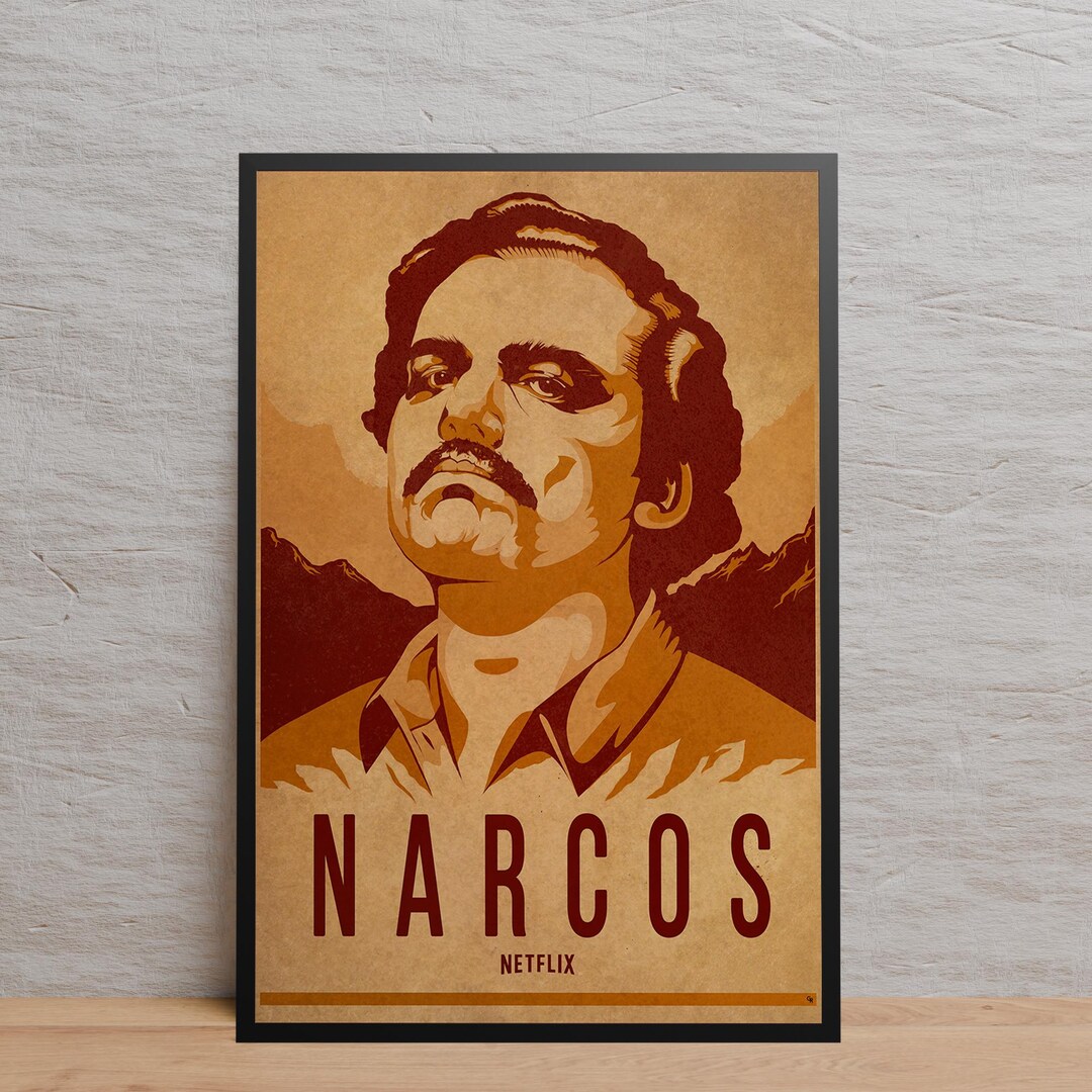 Narcos Poster | Wall Art | Kraft Paper Print | Retro Poster | Wall ...
