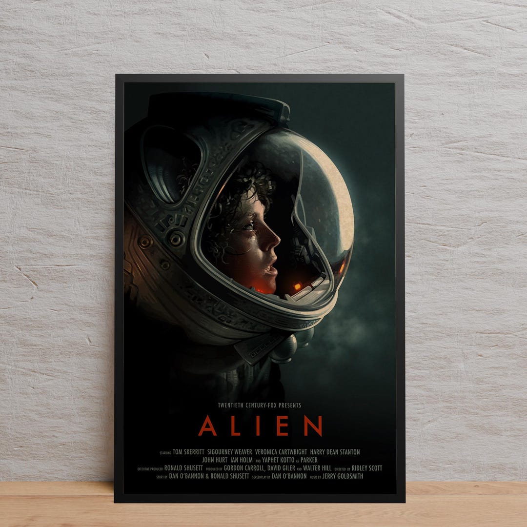 Alien Poster Wall Art Kraft Paper Print Retro Poster Wall Decor Home ...