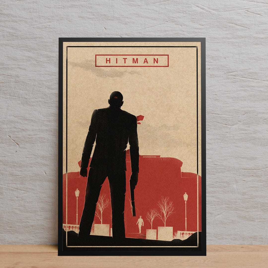 Hitman Poster | Wall Art | Kraft Paper Print | Retro Poster | Wall ...