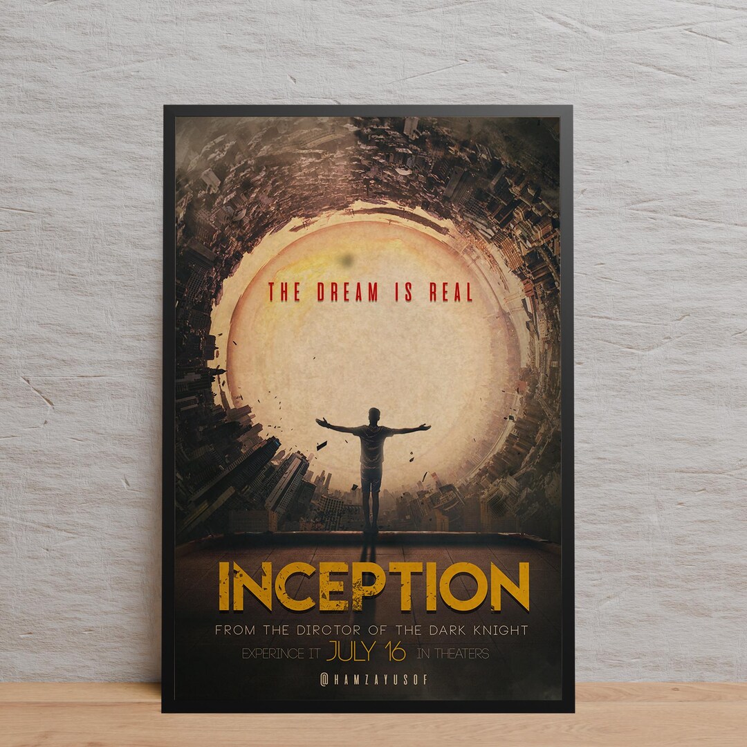 Inception Poster | Wall Art | Kraft Paper Print | Retro Poster | Wall ...