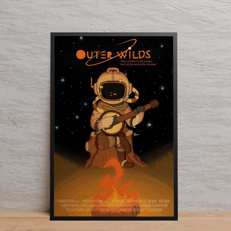 Outer Wilds Poster | Wall Art | Kraft Paper Print | Retro Poster | Wall ...