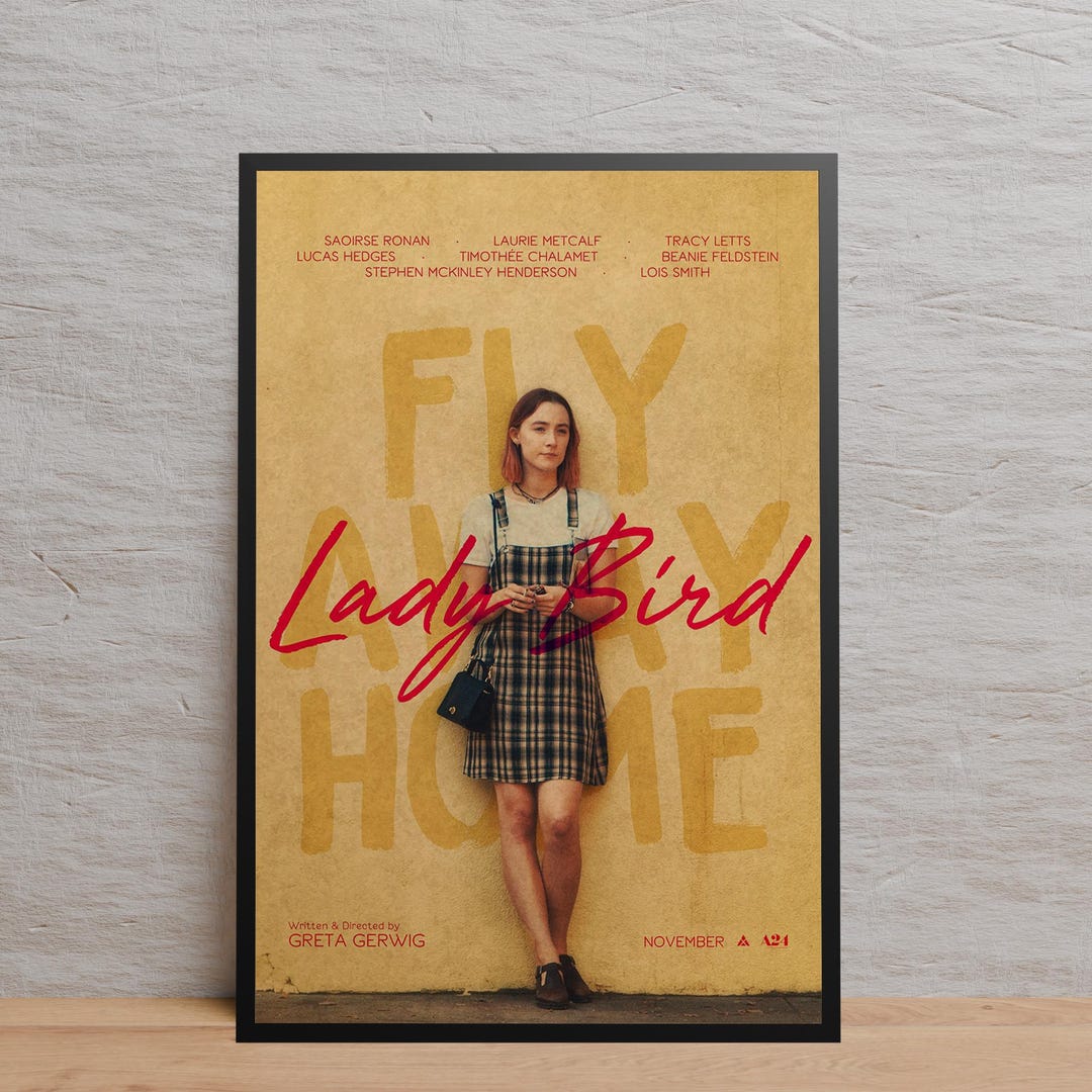 Lady Bird Poster | Wall Art | Kraft Paper Print | Retro Poster | Wall ...
