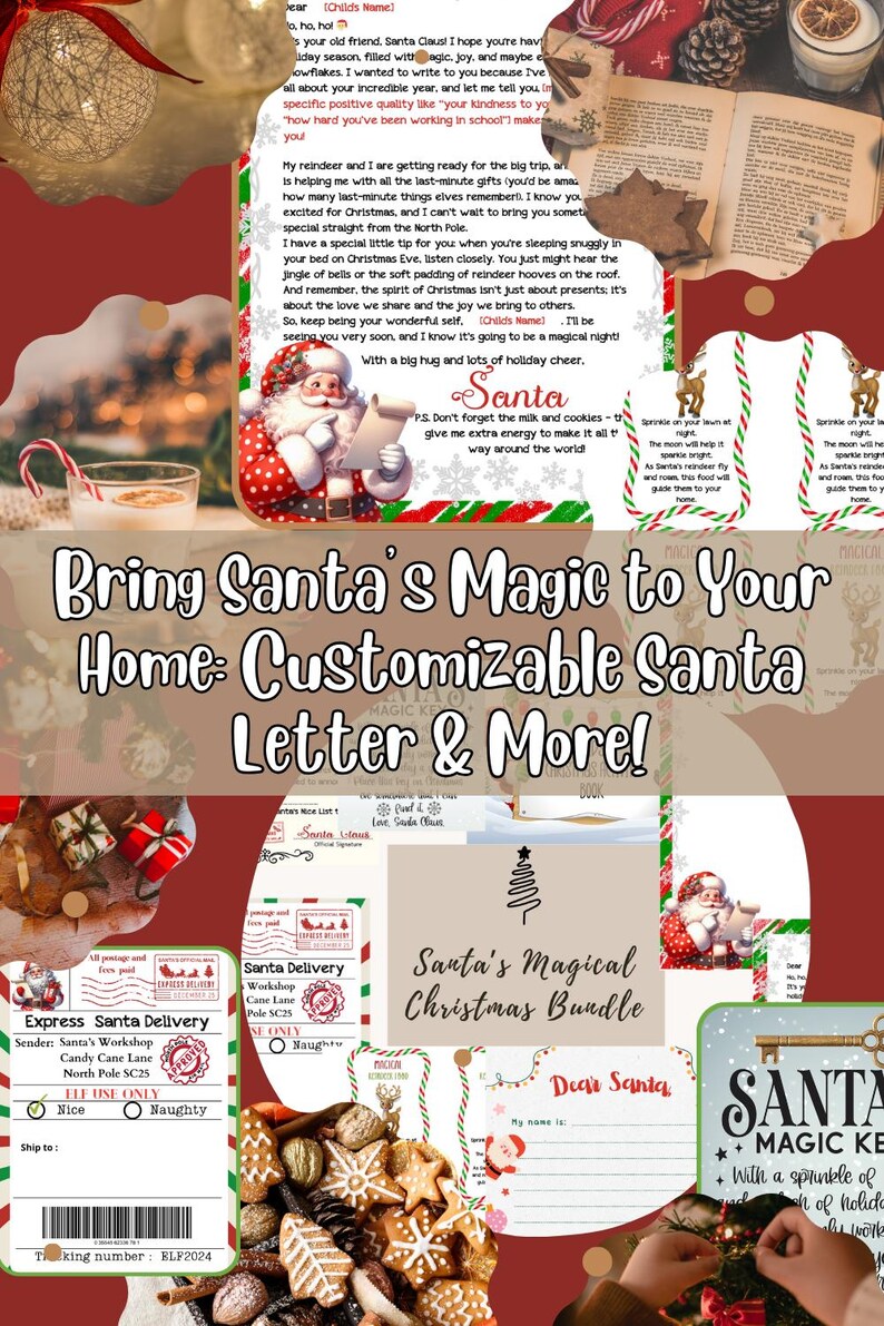 Santa Magical Bundle | Printable Santa Letter, Certificate, Key Poem ...