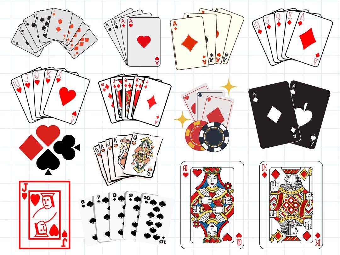 Playing Cards Svg, Aces Svg, Poker Cards Svg, Royal Flush Clip Art ...
