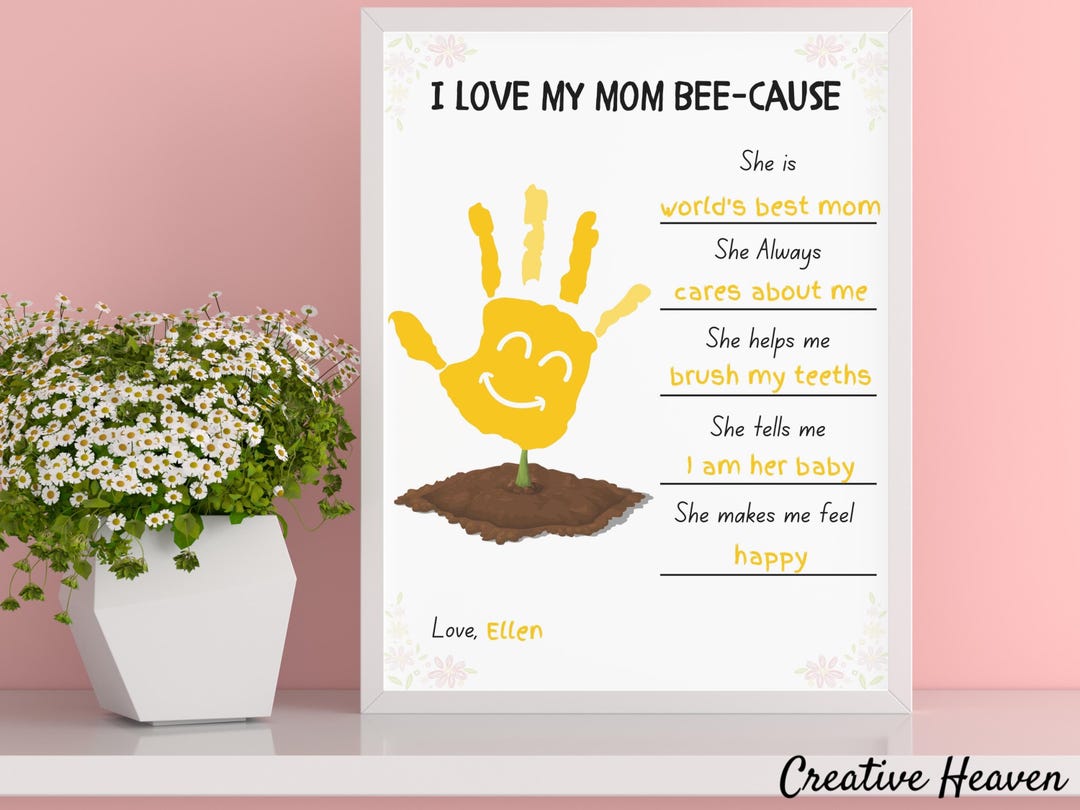 Mother's Day Garden Printable | Kids' Handprint Keepsake | DIY Craft ...