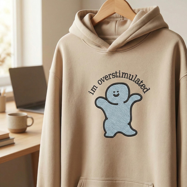 Overstimulated Machine Embroidery Design | Neurodivergent Awareness Art ...