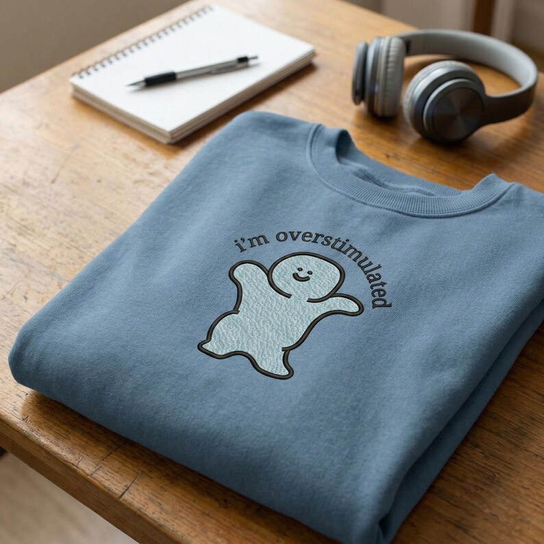 Overstimulated Machine Embroidery Design | Neurodivergent Awareness Art ...