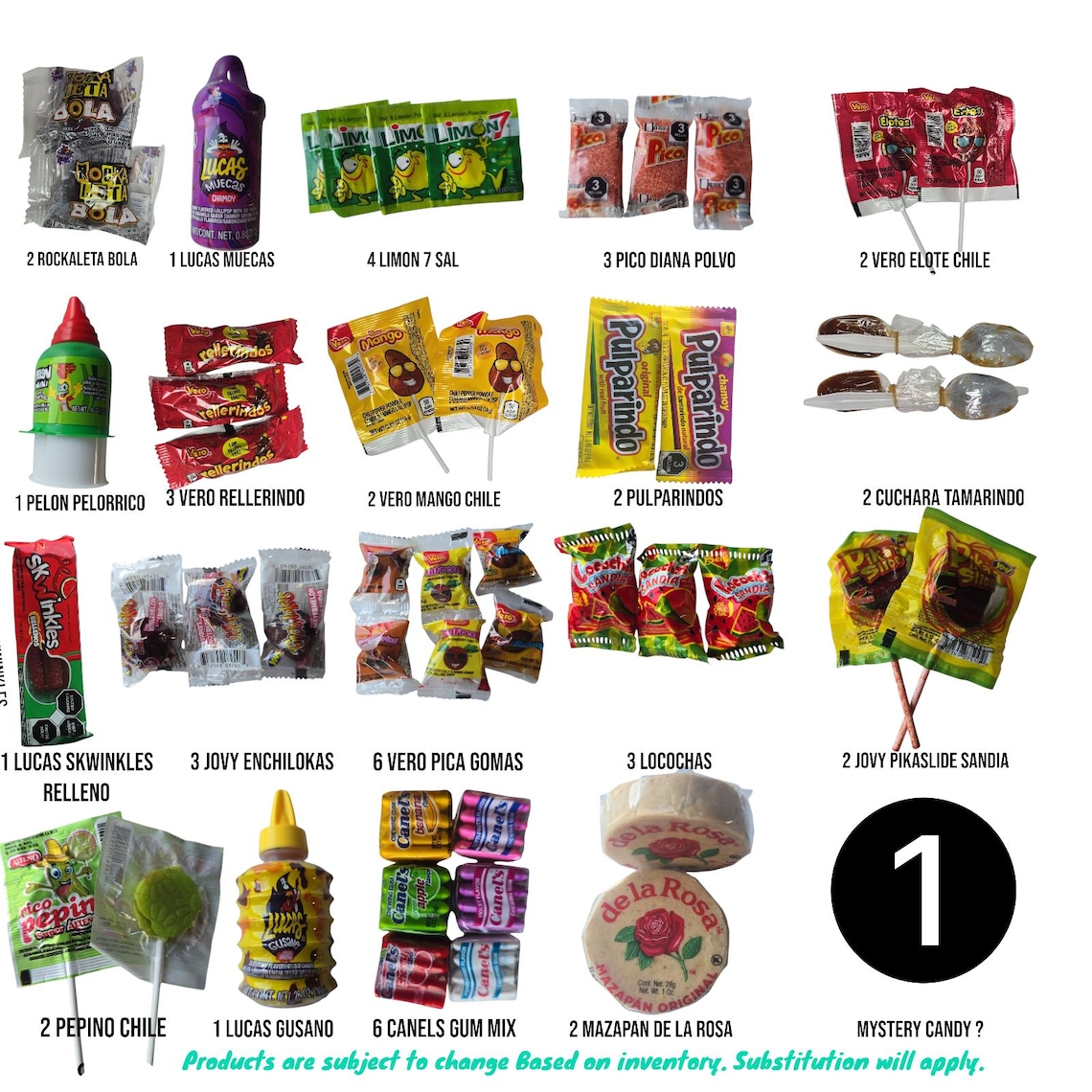 Mexican Candy Mix Bag With 50-pcs - Etsy