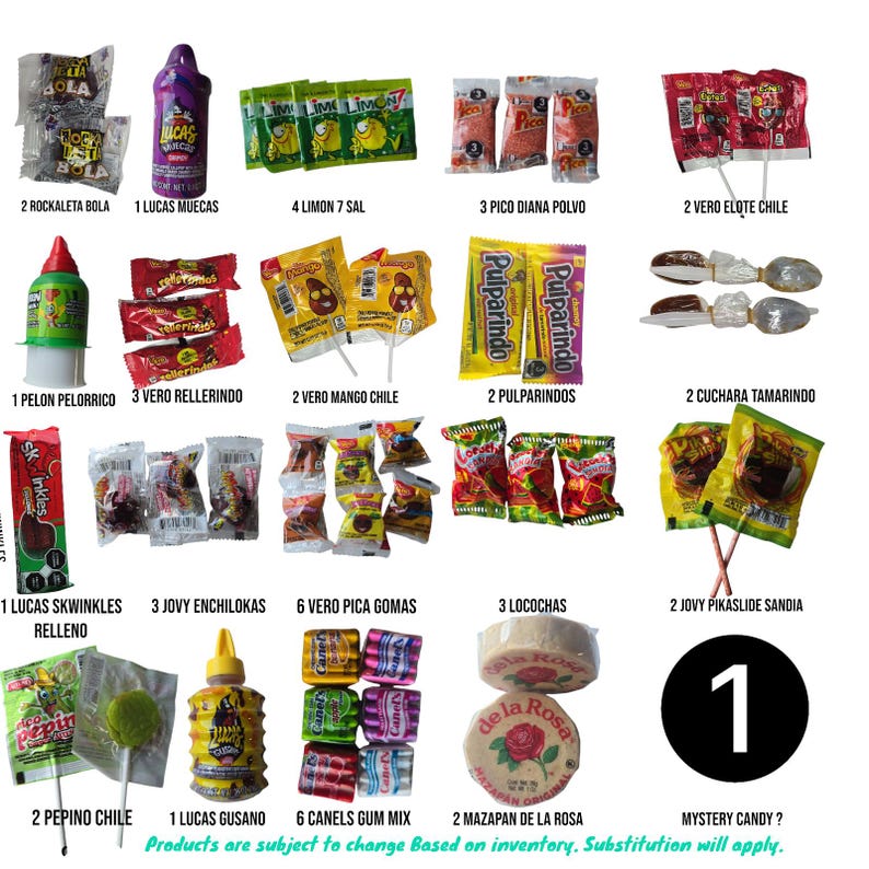 Mexican Candy Mix Bag With 50-pcs - Etsy