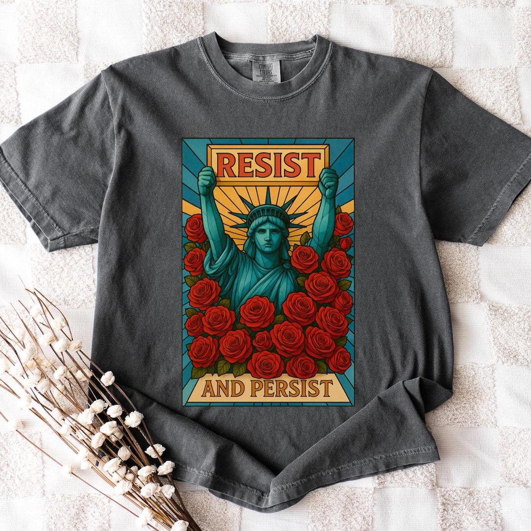 Feminist Protest Shirt Women’s Rights Liberty Tee With Stained Glass ...