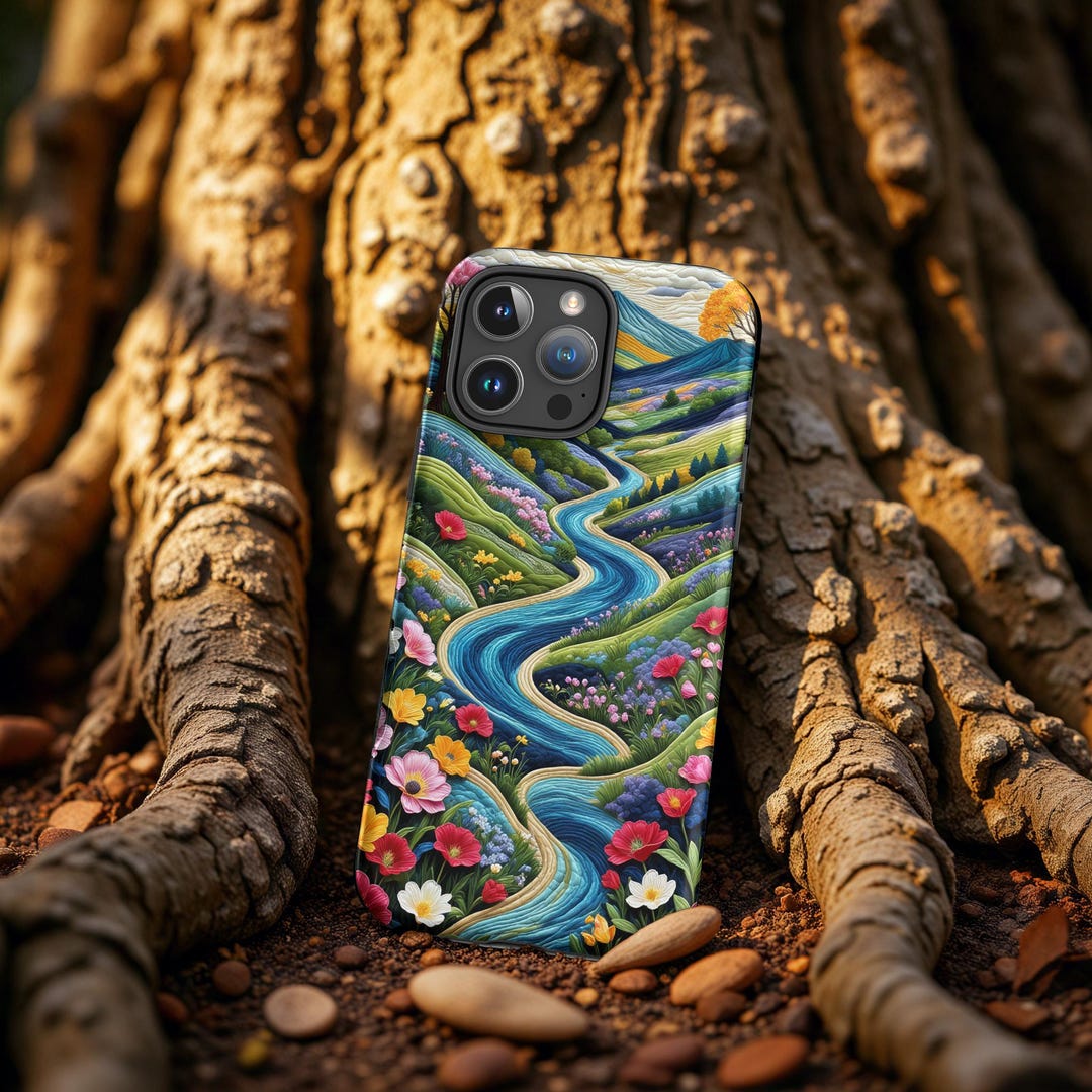 Cottagecore Wildflower iPhone Case Boho Embroidery Magsafe Case Nature ...