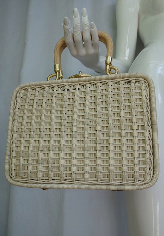 vintage simon wicker purse - Gem