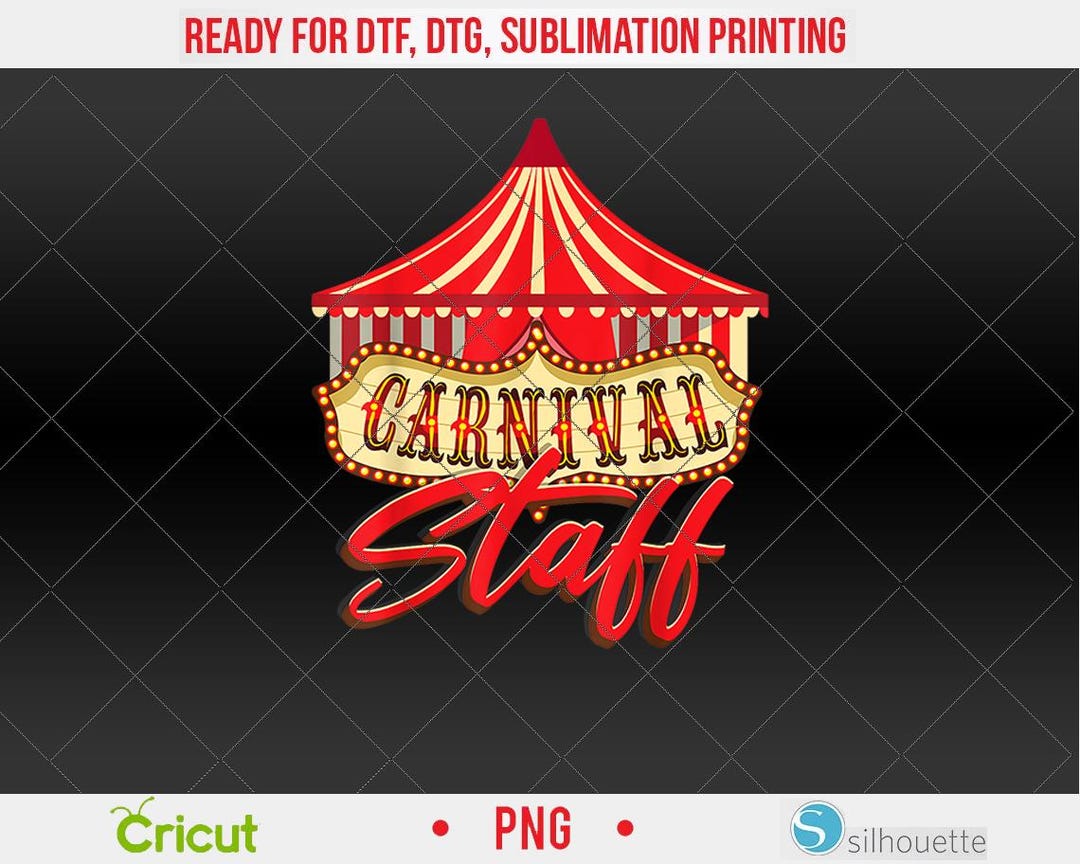 Carnival Staff Png, Circus Png, Circus Squad Png, DTF, Sublimation ...
