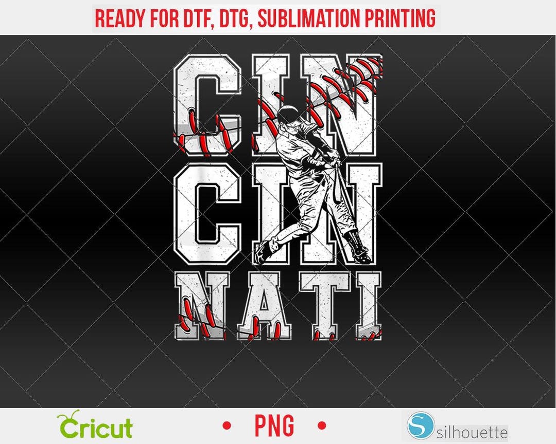 Cincinnati Retro Baseball Lover Met at Game Day PNG, DTF, Sublimation ...
