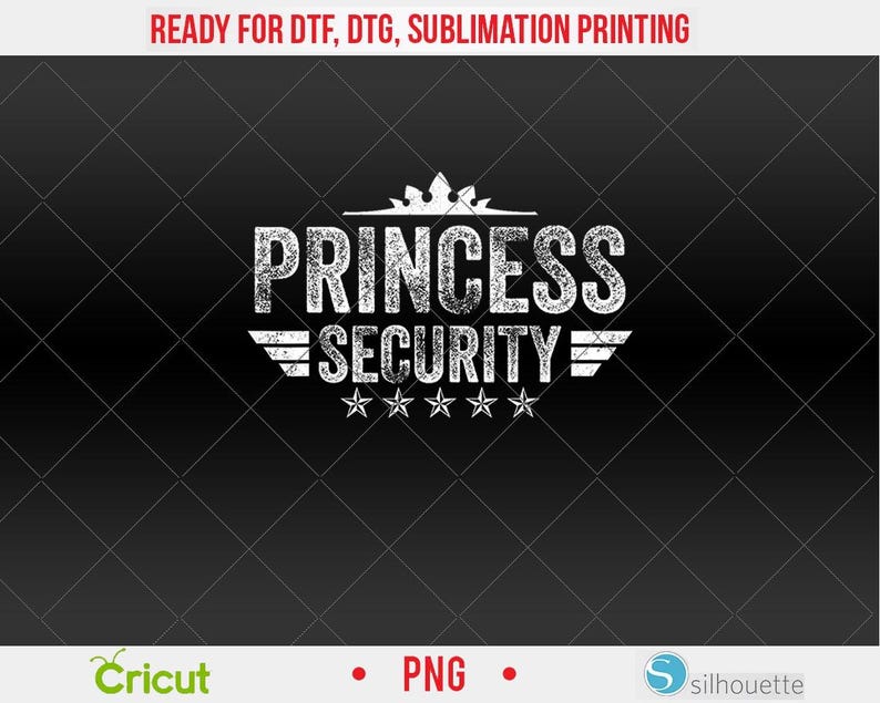 Princess Security Boys Big Brother Vintage Birthday Dad Mom PNG, DTF ...