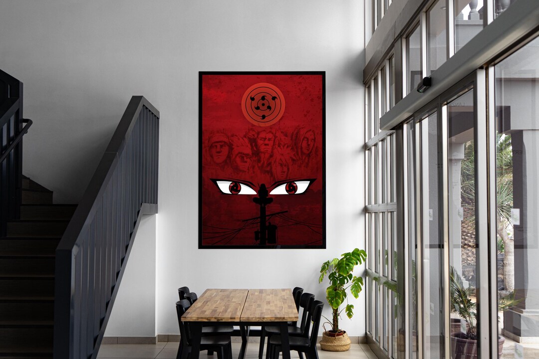 Itachi Uchiha Wall Art | Naruto Anime Poster | Mangekyou Sharingan ...