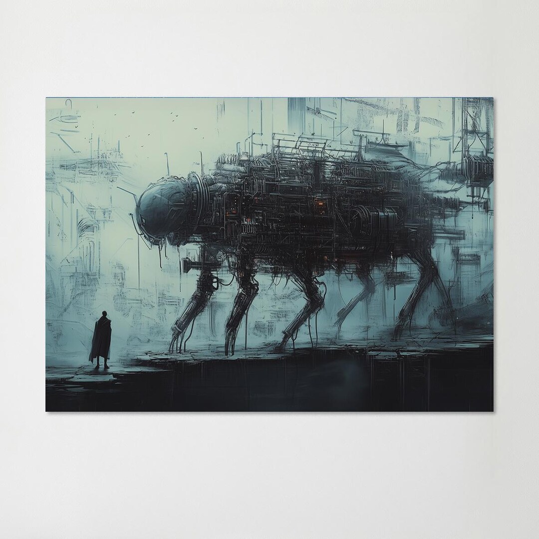 Cyberpunk Duel - Dystopian Poster for Sci-fi Fans - Museum-quality ...