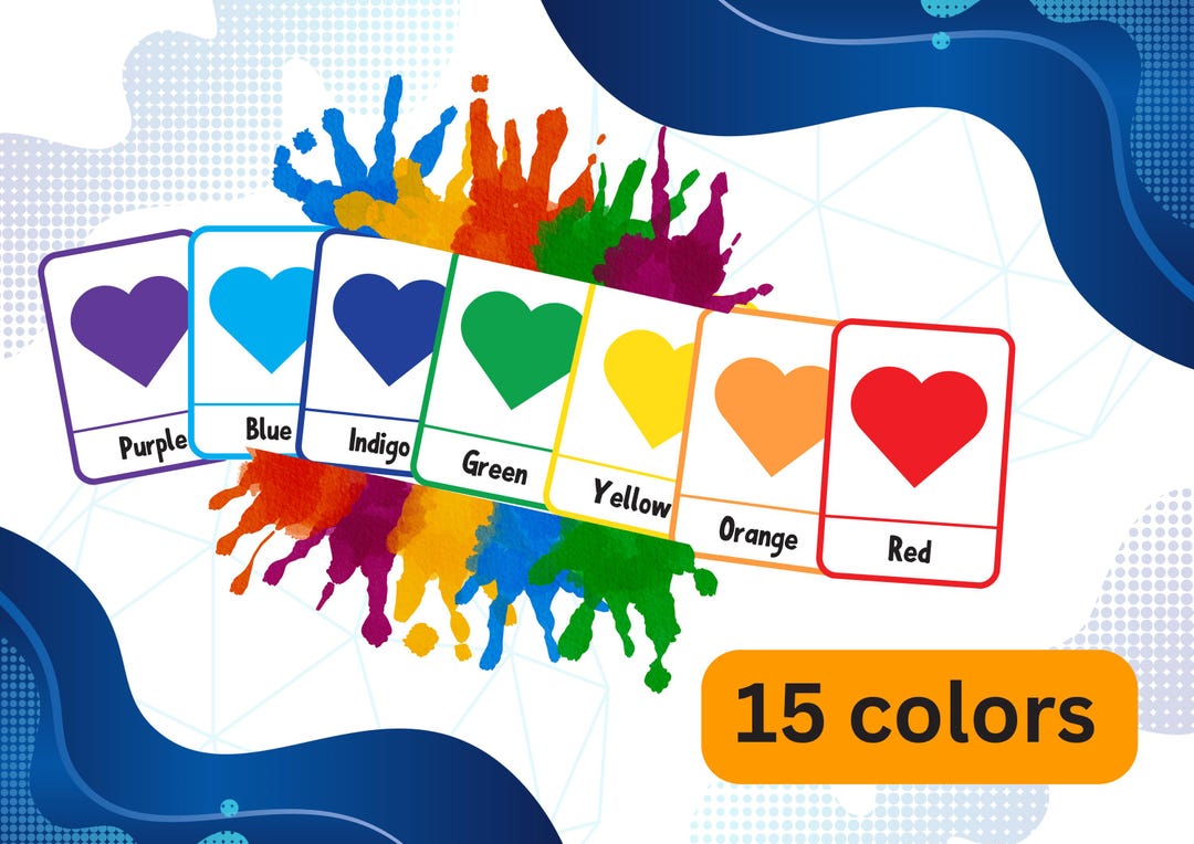 15 Colors Flash Cards for Toddlers – Educational Learning Set for Kids ...