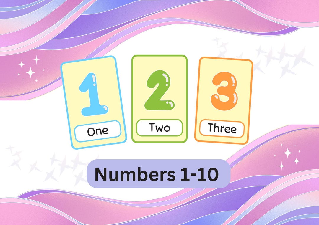 Numbers 1-10 Flash Cards for Kids Educational Learning Set Fun and ...