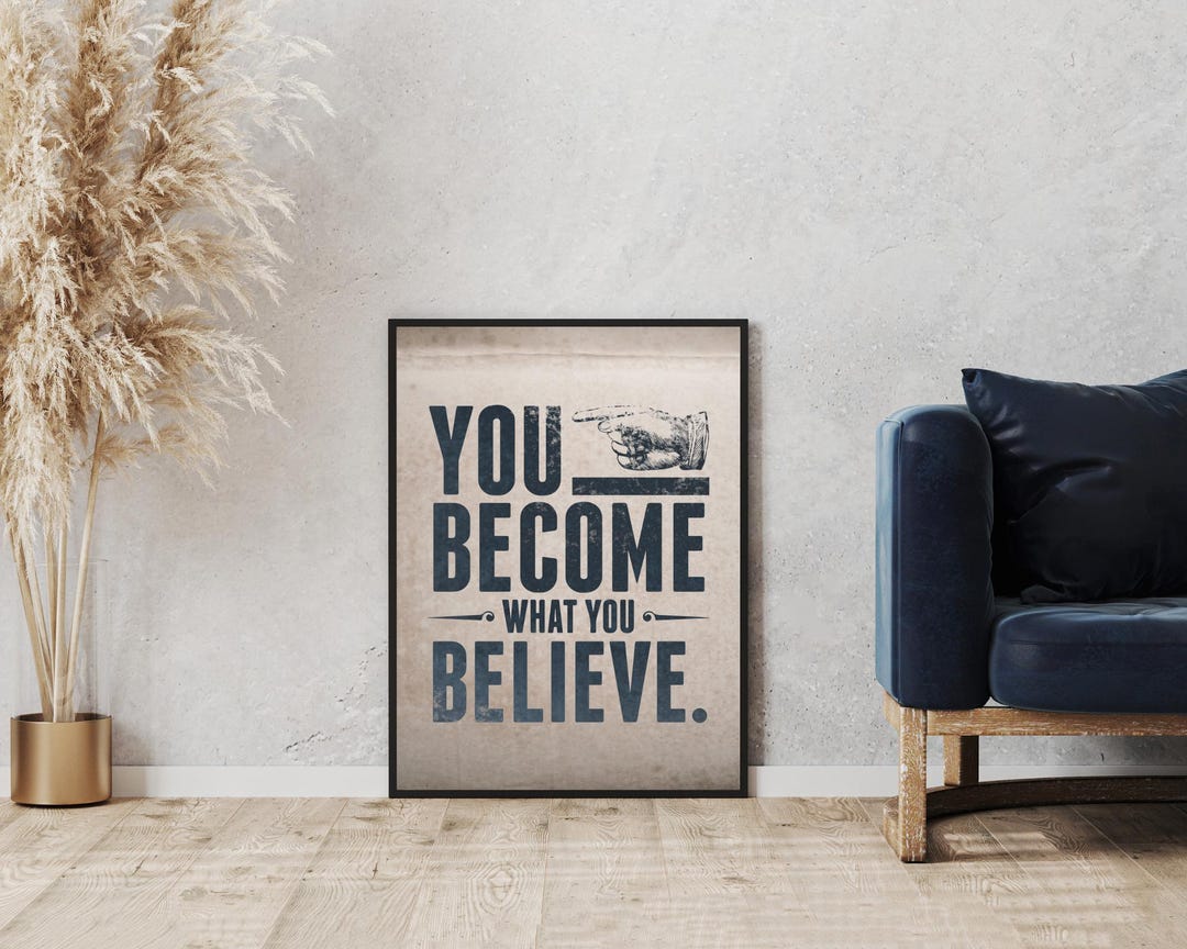 Motivational Wall Art Print | Inspirational Quote | Believe Quote ...