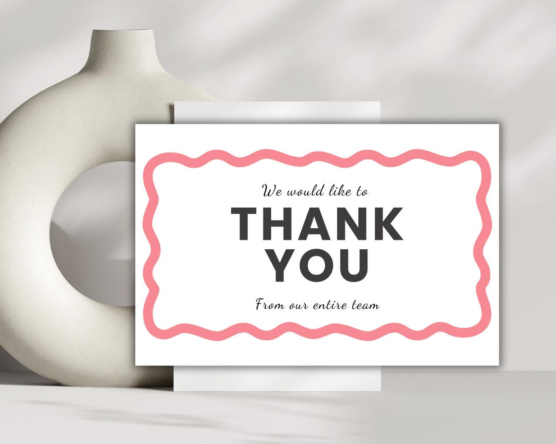 Editable Thank You for Your Order Card | Printable Customizable ...