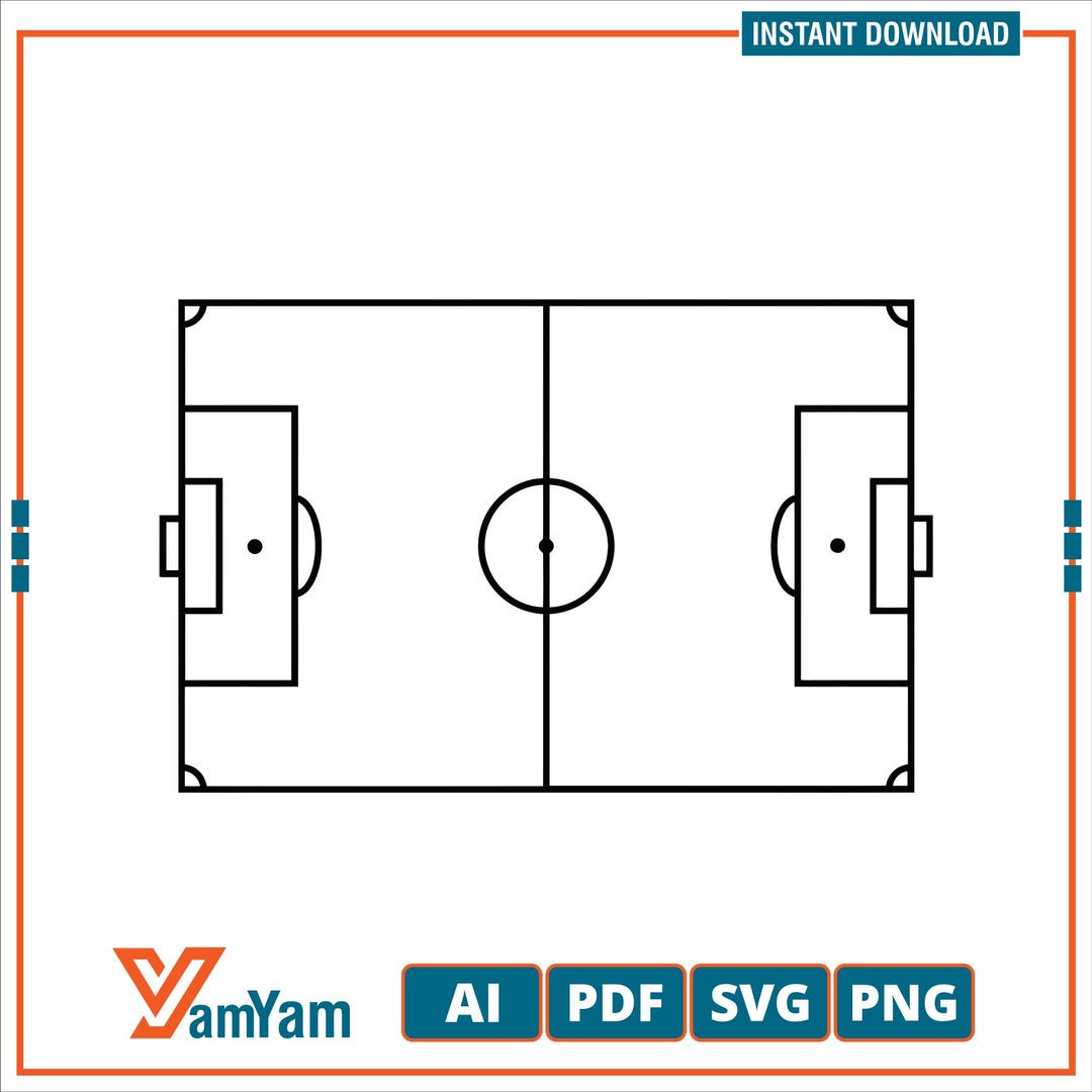 Soccer Field SVG Files | Football Field Cut Files | Soccer SVG Vector ...