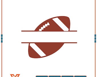 Football Split Name Frame SVG Files | Football Silhouette Cut Files ...