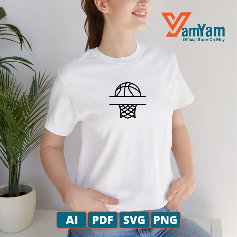 Basketball Hoop Frame SVG Files | Basketball Monogram Cut Files ...