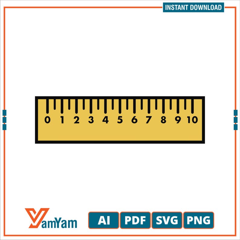 Ruler SVG Files | School Ruler Cut Files | Back to School Vector Files ...