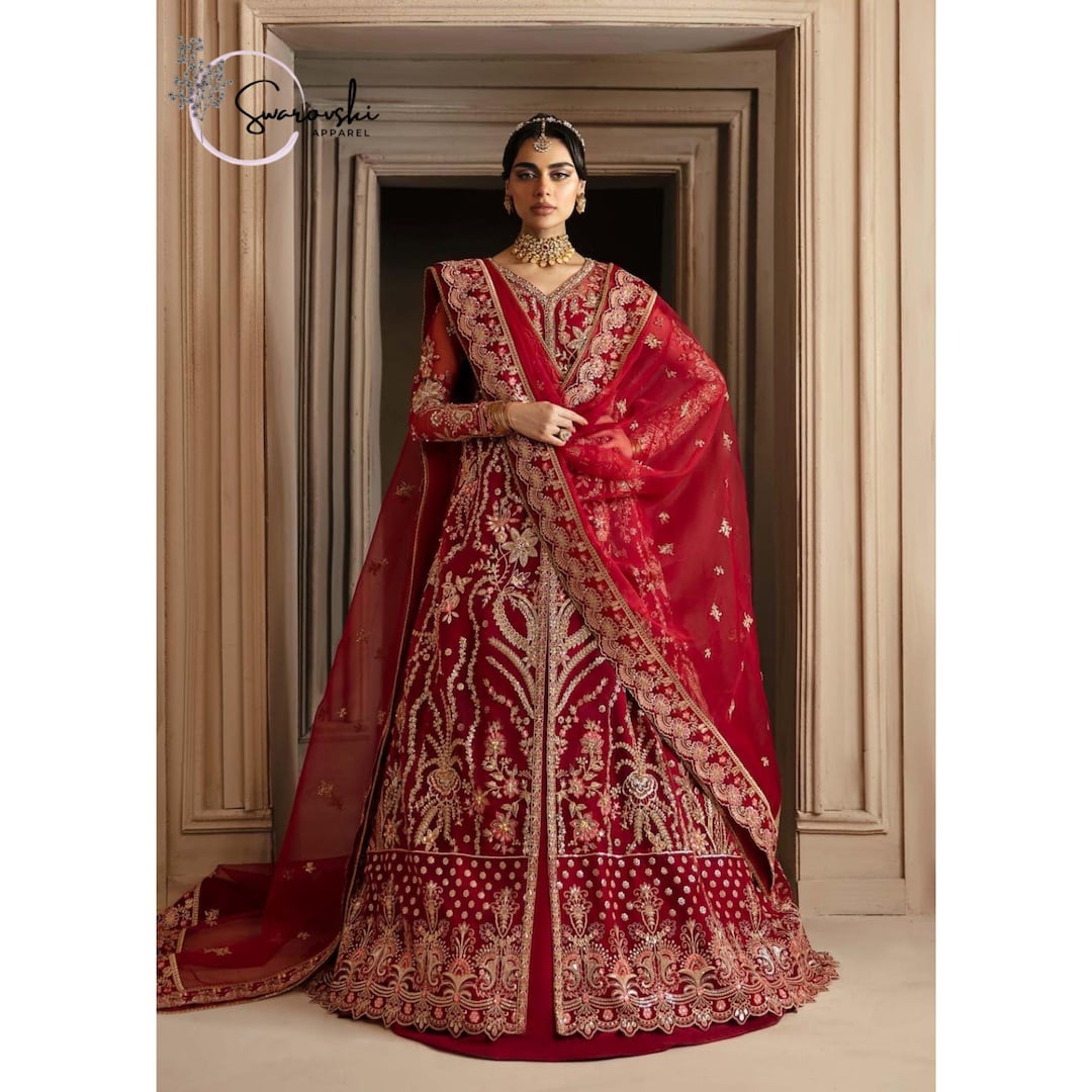 Pakistani Wedding Bridal Maxi/ Lehenga Choli for Women , Bridal Lehnga ...