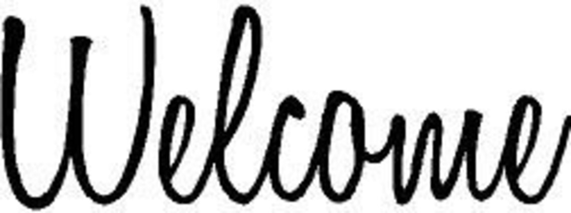 WELCOME Front Door Entry 14x5 Sign Vinyl Wall Decal Sticker | Etsy