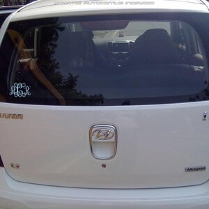 MONOGRAM Car Window Vinyl Decal Script Sticker 6x4 - Etsy