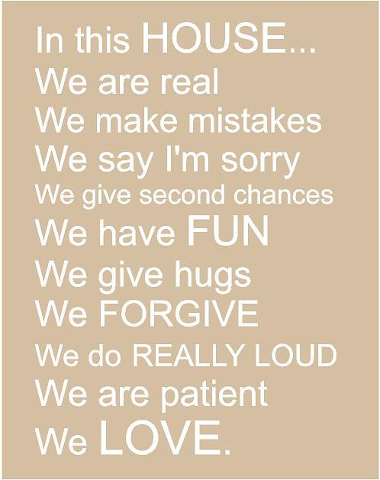 In This House We Do Vinyl Decal 22x32 Vinyl Decal Home Decor - Etsy