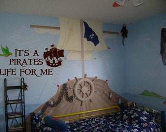It's a Pirates Life for Me Pirate Ship 22x8 Quote Vinyl | Etsy