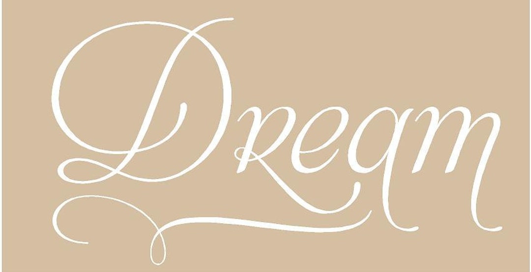 Dream 40x22 Vinyl Decal Wall Art Lettering Decals Custom Decals - Etsy