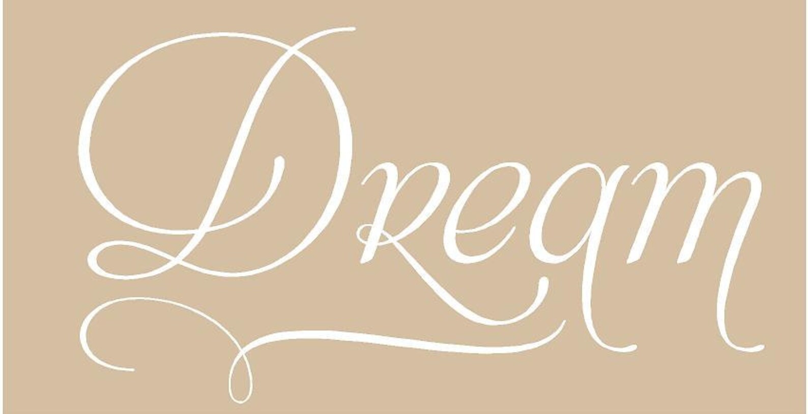 Dream 40x22 Vinyl Decal Wall Art Lettering Decals Custom - Etsy