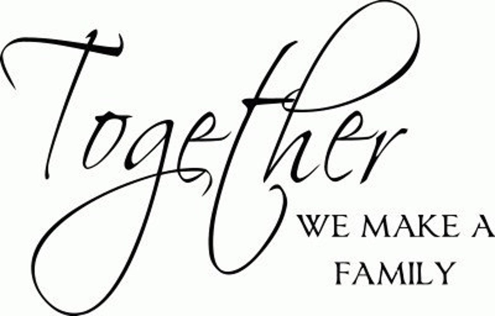 Together We Make a Family Vinyl Wall Decal Sticker - Etsy