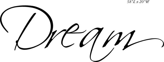 DREAM Vinyl Wall Decal Home Decor Wall Lettering - Etsy