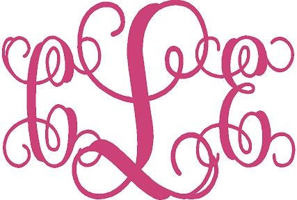 MONOGRAM Car Window Vinyl Decal Script Sticker 6x4 - Etsy