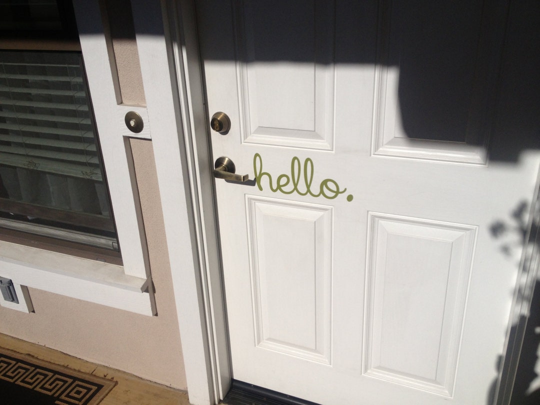 Hello Front Door Entry 12x5 Sign Vinyl Wall Decal Sticker - Etsy