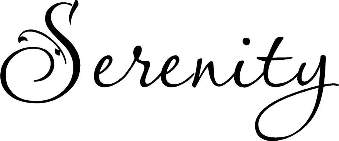 SERENITY 34x14 Vinyl Wall Lettering Words Quotes Decals Art - Etsy