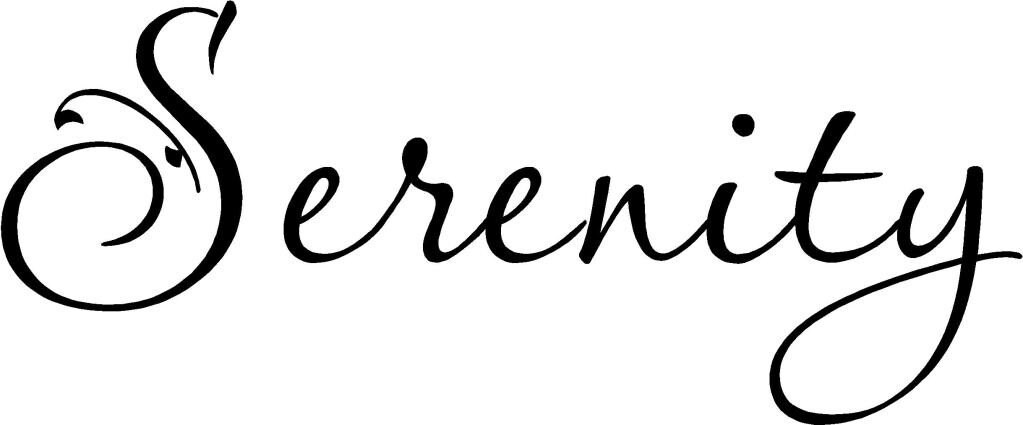 SERENITY 34x14 Vinyl Wall Lettering Words Quotes Decals Art | Etsy