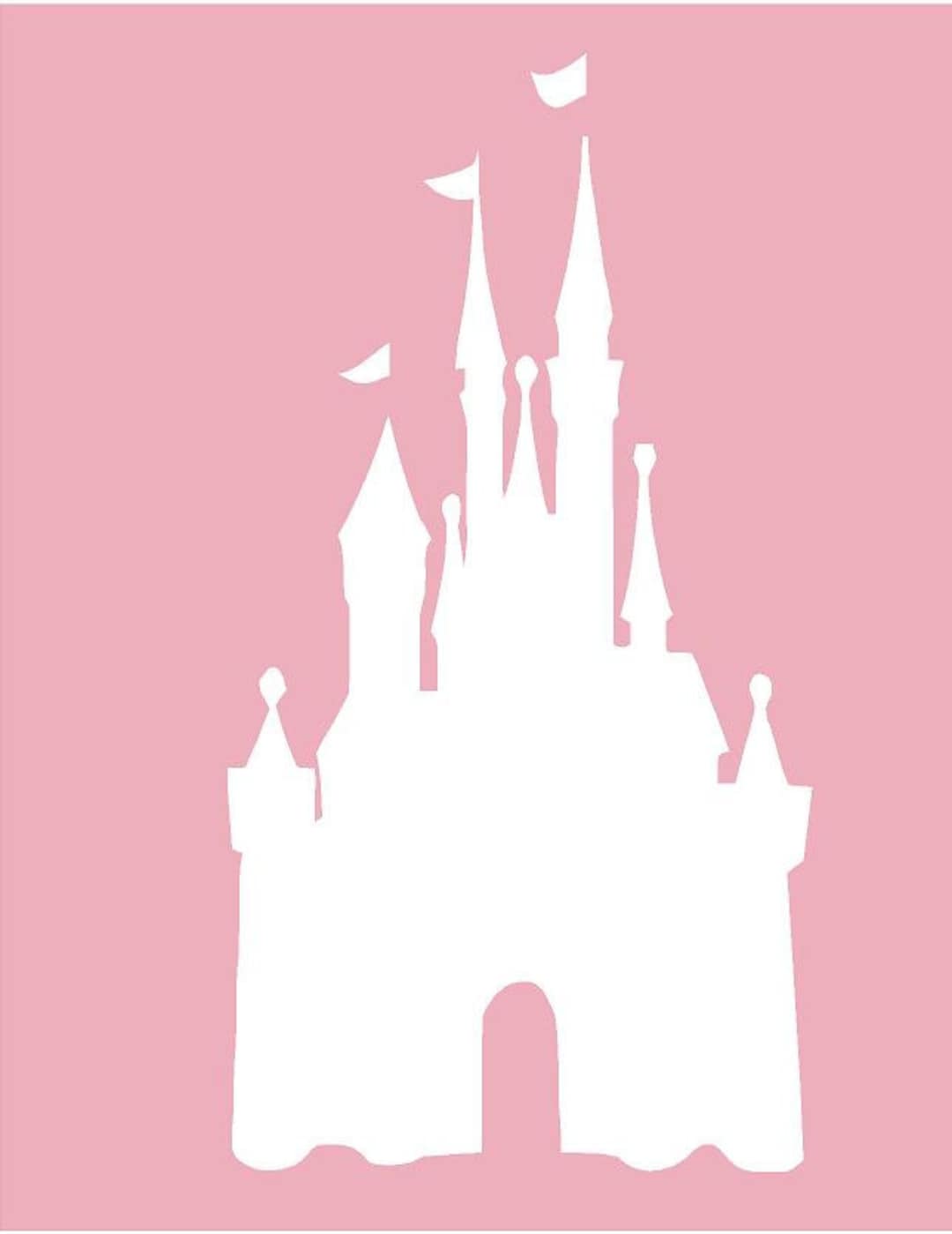 Disney CASTLE 22x42 Modern Vinyl Decal Wall Lettering Words Princess - Etsy