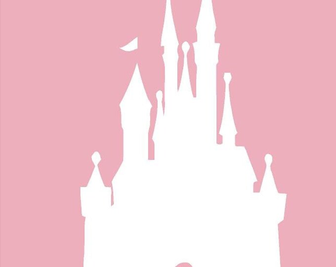 Disney CASTLE 22x42 Modern Vinyl Decal Wall Lettering Words Princess - Etsy