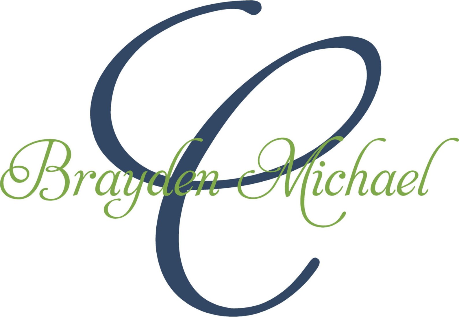 Monogram PERSONALIZED Initial 32x22 Baby Nursery Teen Girl - Etsy