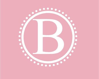 Monogram Name PERSONALIZED Initial 22x22 Pink Brown Vinyl Wall - Etsy