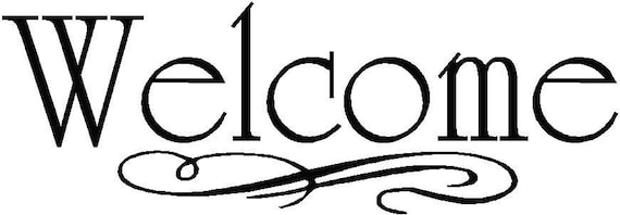 WELCOME Vinyl Wall Decal Sticker 12x4 | Etsy