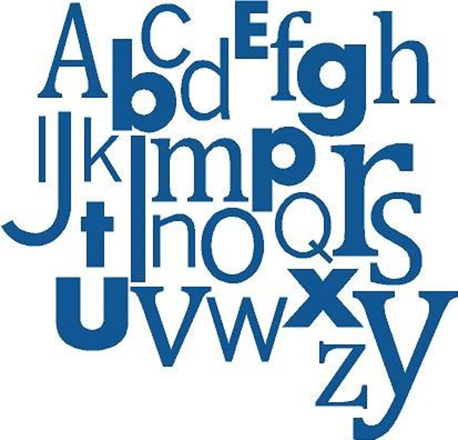 Alphabet ABC Collage 23x22 Nursery Baby Vinyl Wall Lettering | Etsy