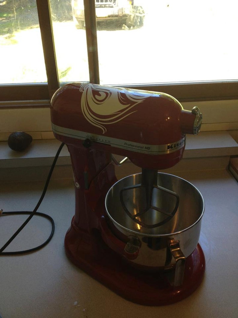 Peacock Feather Kitchenaid Mixer DECALS Vinyl Wall Lettering - Etsy